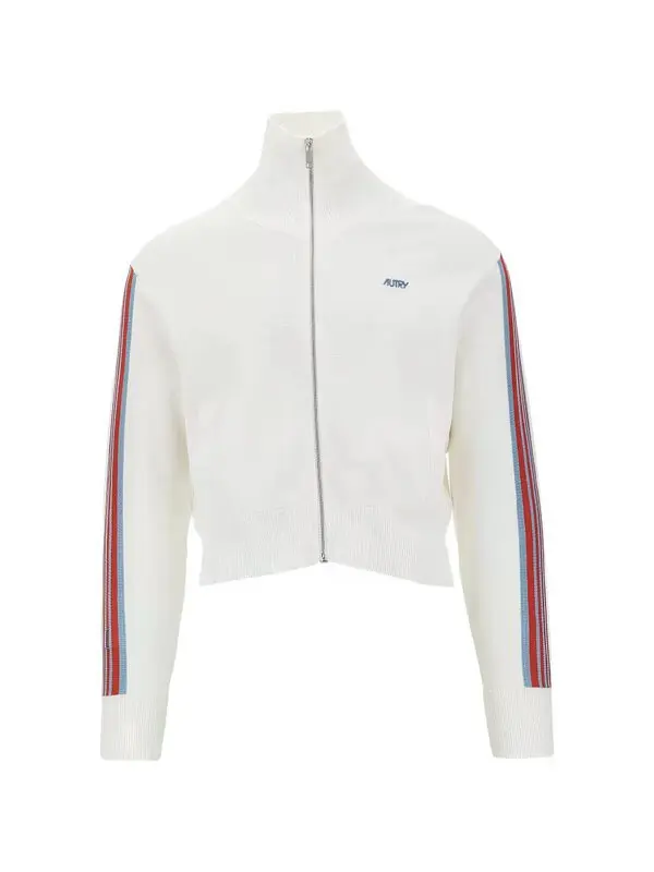 AUTRY Striped Funnel Neck Jacket