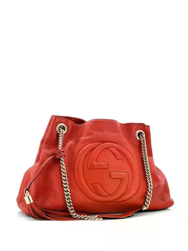 Gucci Soho Chain Strap Leather Medium Shoulder Bag - Red