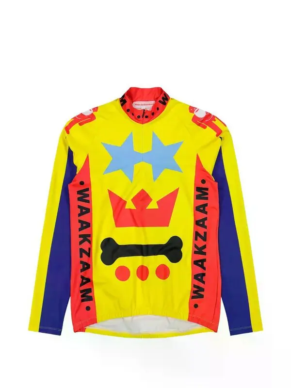 WALTER VAN BEIRENDONCK Waakzaam Graphic-print Zip Top - Yellow