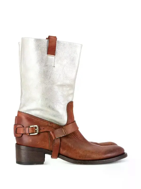 Ralph Lauren Harness Leather Boots - Brown