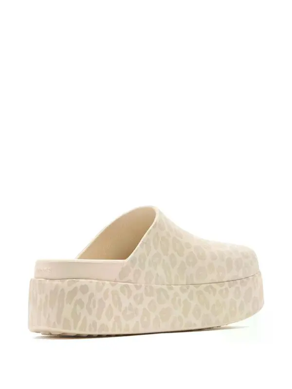 CROCS Dylan Leopard Platform Slides