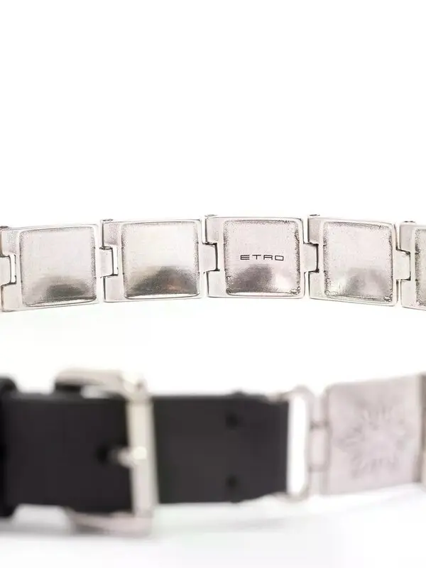 Etro Engraved-detail Belt - Silver