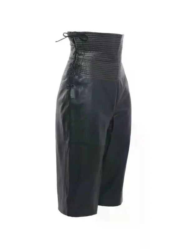 Gianfranco Ferre Leather Lace-up Top