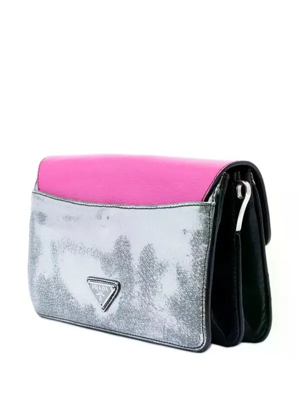 Prada 2013-2025 Tricolor Metallic Cinghiale Crossbody Bag - Pink