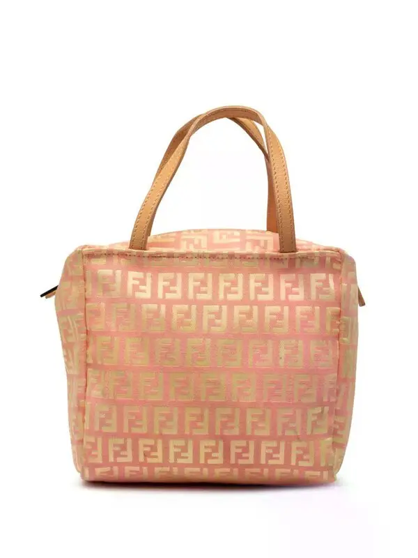 Fendi 2000-2010 Mini Zucchino Canvas Handbag - Pink
