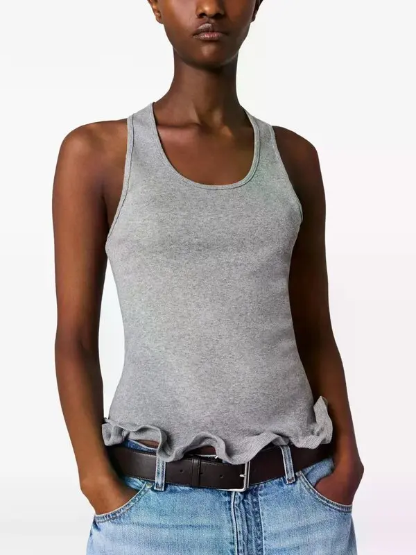 Stella McCartney Ruffled-hem Tank Top - Grey