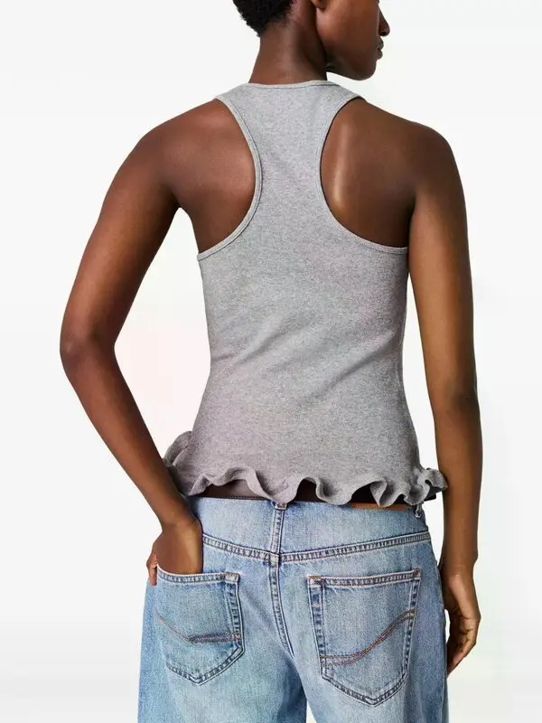 Stella McCartney Ruffled-hem Tank Top - Grey