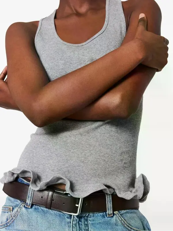 Stella McCartney Ruffled-hem Tank Top - Grey