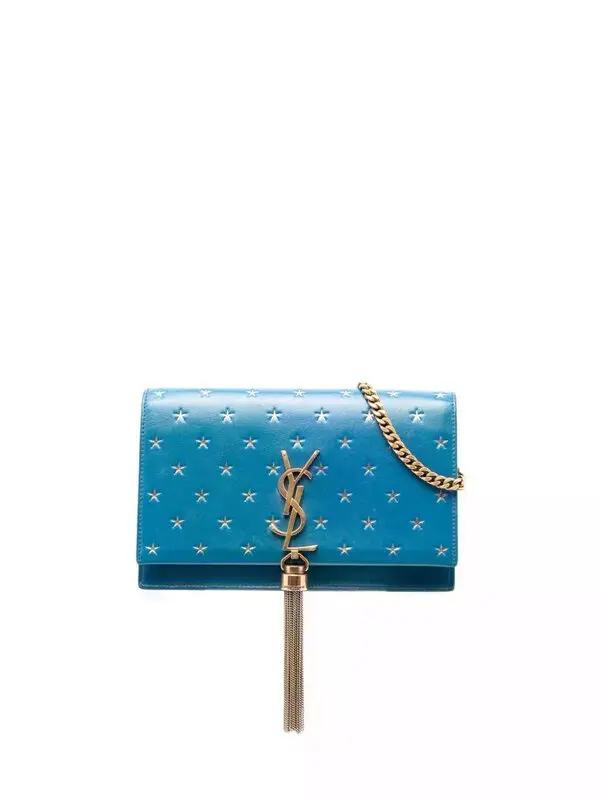 Saint Laurent Monogram Kate Tassel Wallet On Chain Crossbody Bag - Blue