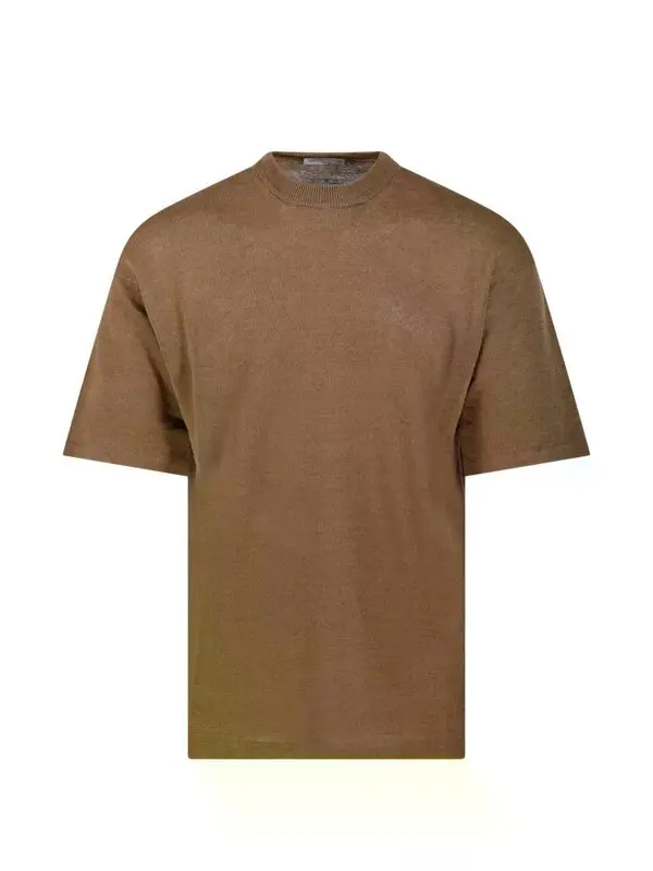 ROBERTO COLLINA Crew-neck T-shirt - Brown