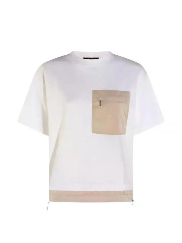 MOORER Pocket Trim T-shirt - White