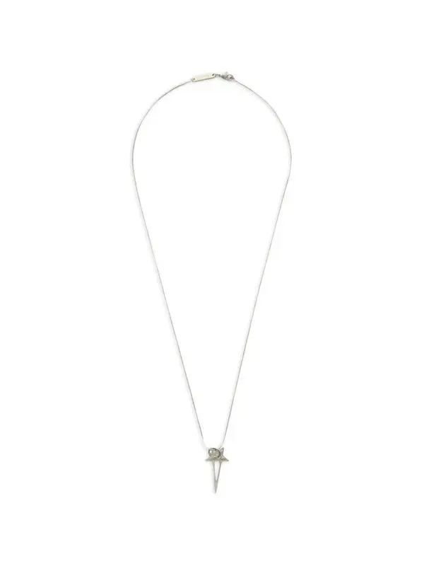 Rick Owens Pentagram Charm Necklace - Silver