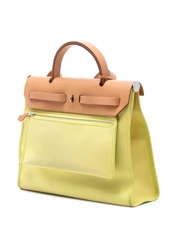 Hermès 2012 Toile Herbag Zip 31 Satchel - Brown