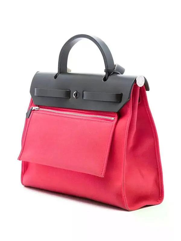Hermès 2017 Toile Herbag Zip 31 Satchel - Pink