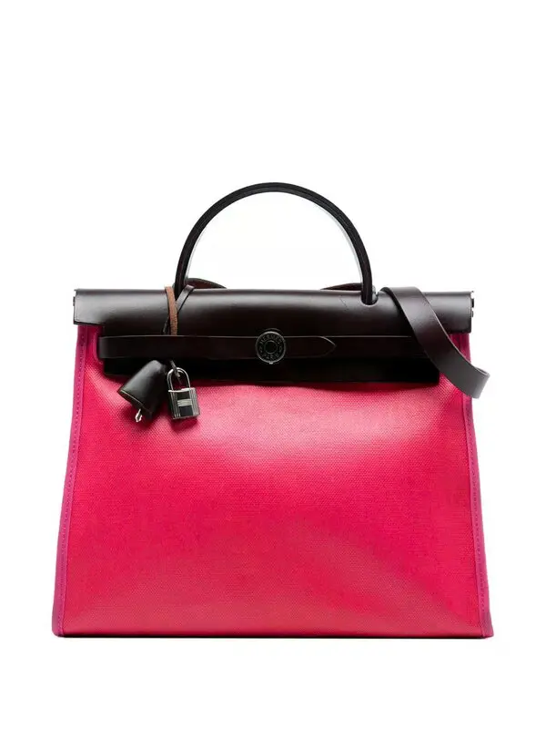 Hermès 2021 Toile H Berline Herbag Zip 31 Satchel - Pink