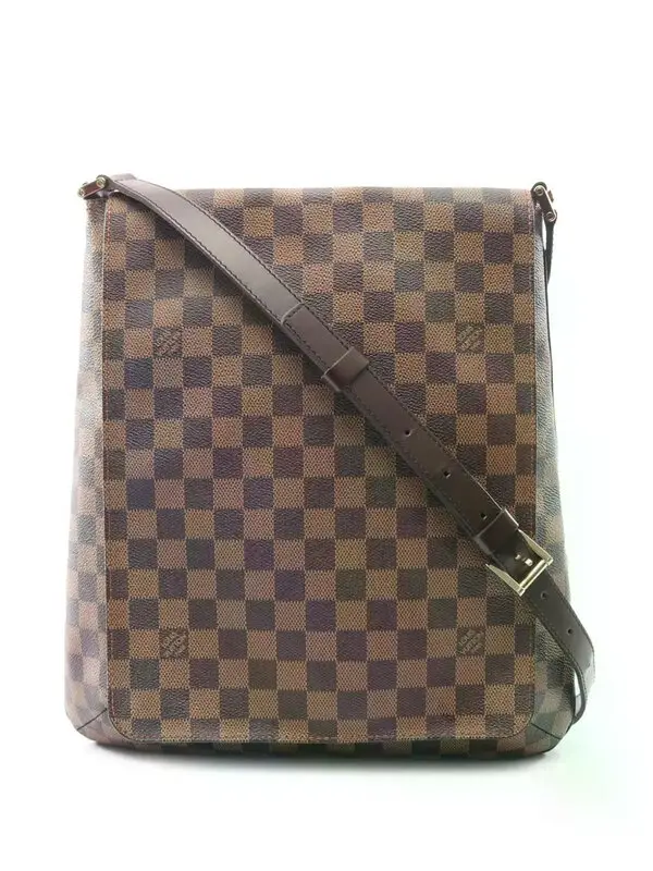 LOUIS VUITTON 2005 Damier Ebene Musette Salsa Long Strap Crossbody Bag - Brown
