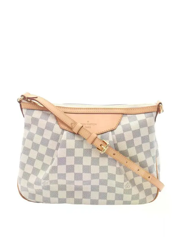 LOUIS VUITTON 2011 Damier Azur Siracusa Pm - White