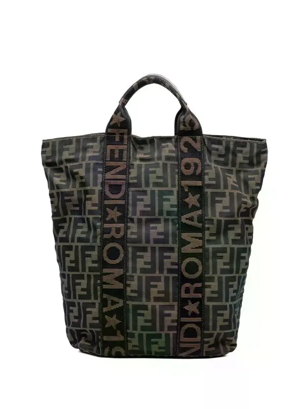Fendi Zucca Canvas Roma 1925 Shopping Tote Bag - Brown