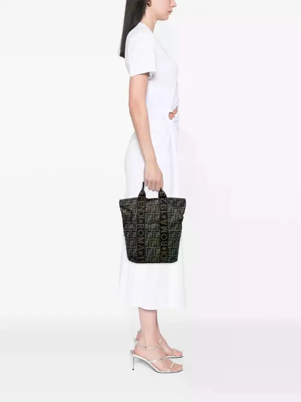 Fendi Zucca Canvas Roma 1925 Shopping Tote Bag - Brown
