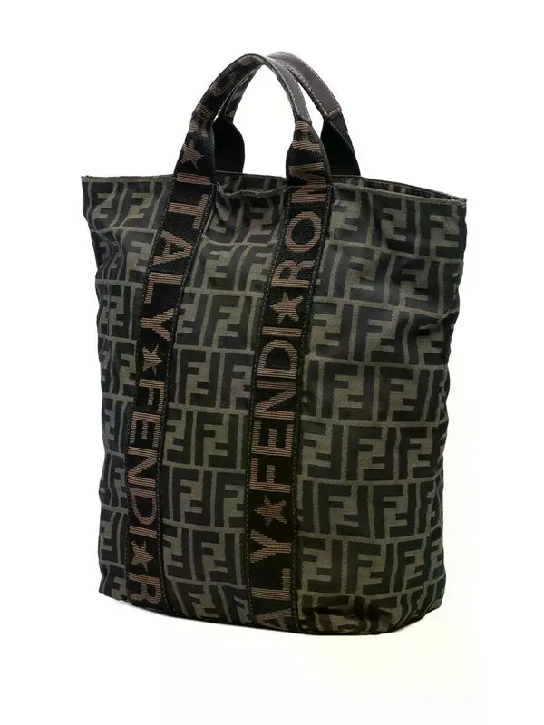 Fendi Zucca Canvas Roma 1925 Shopping Tote Bag - Brown