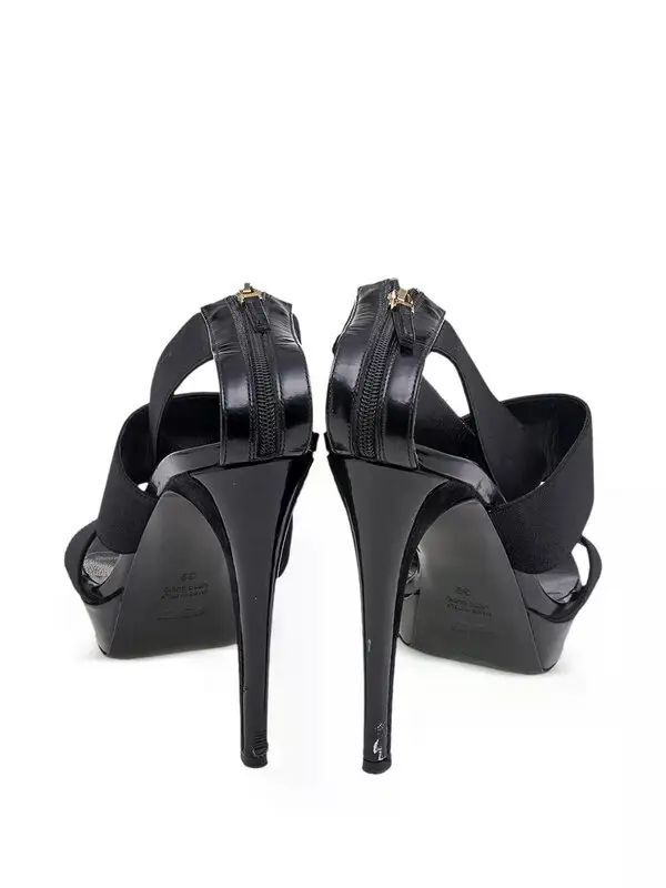 Fendi Leather Platform Stretch Sandals