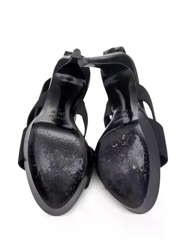 Fendi Leather Platform Stretch Sandals