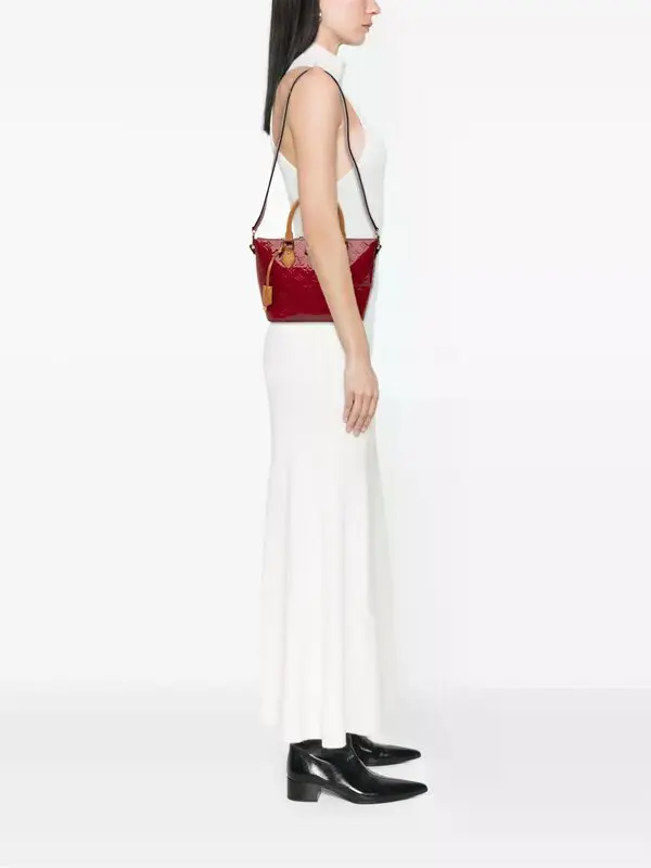 LOUIS VUITTON 2014 Monogram Vernis Montebello Pm Satchel - Red