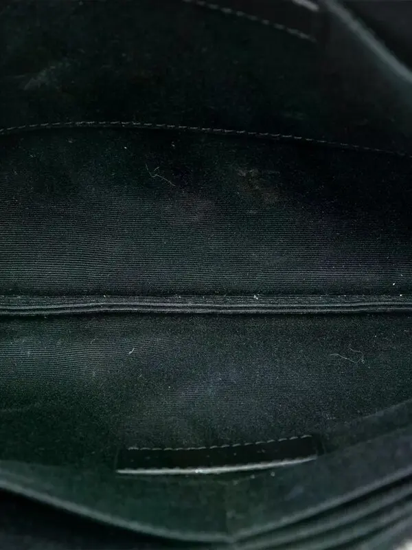 Saint Laurent Croc Embossed Leather Monogram Document Holder