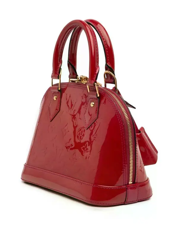 LOUIS VUITTON 2013 Monogram Vernis Alma Bb Satchel - Red