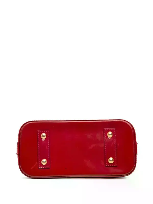 LOUIS VUITTON 2013 Monogram Vernis Alma Bb Satchel - Red