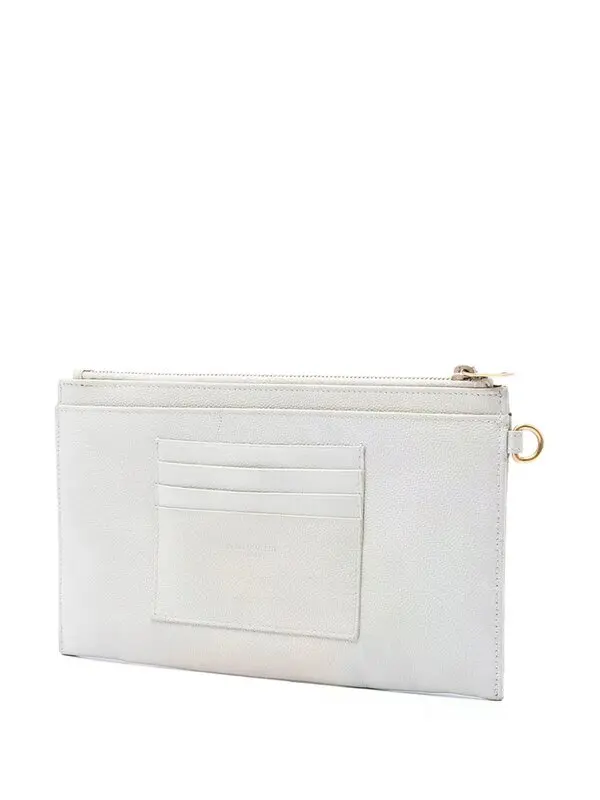 Saint Laurent 2020 Grain De Poudre Chevron Monogram Clutch Bag