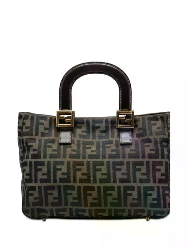 Fendi 20th Century Zucca Canvas Twins Tote Bag - Brown