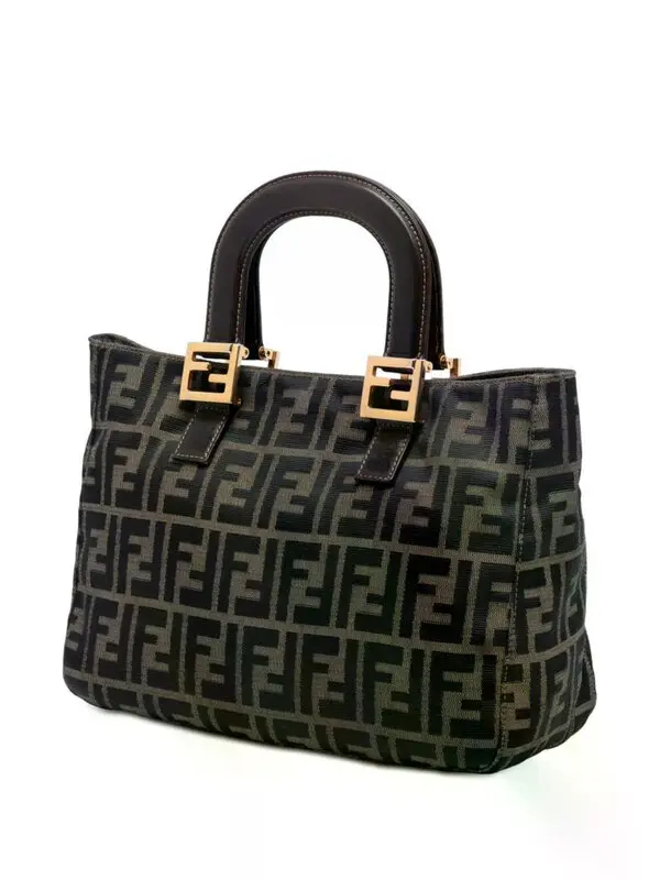 Fendi 20th Century Zucca Canvas Twins Tote Bag - Brown
