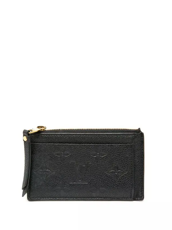 LOUIS VUITTON 2020 Monogram Empreinte Zipped Card Holder - Black