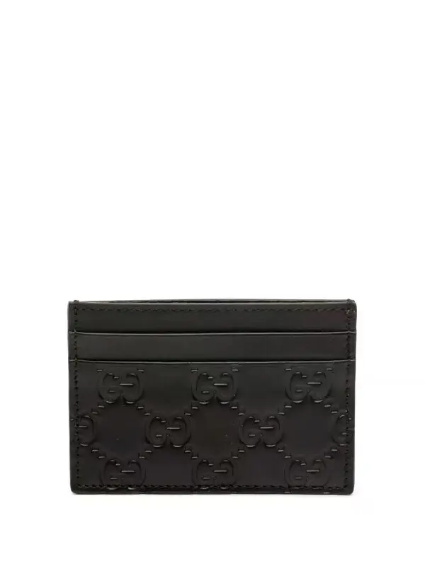 Gucci 2016-2025 Guccissima Card Holder - Black