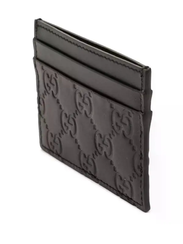Gucci 2016-2025 Guccissima Card Holder - Black