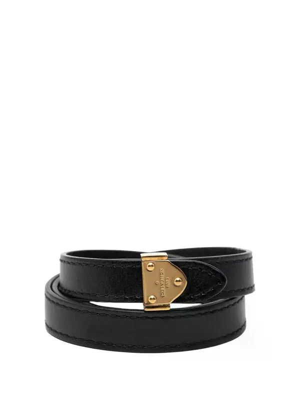 LOUIS VUITTON 2014 Leather Box It Wrap Bracelet - Black