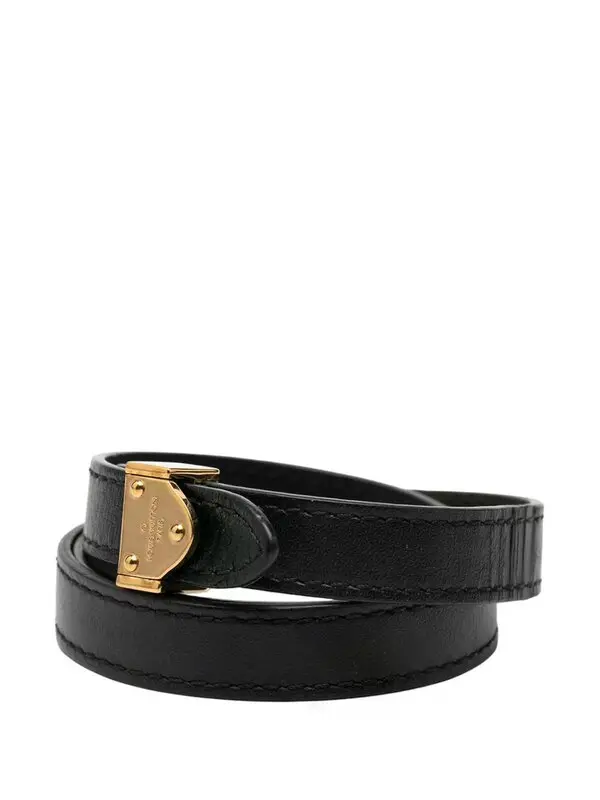 LOUIS VUITTON 2014 Leather Box It Wrap Bracelet