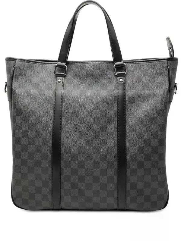 LOUIS VUITTON 2009 Damier Graphite Tadao Satchel - Black