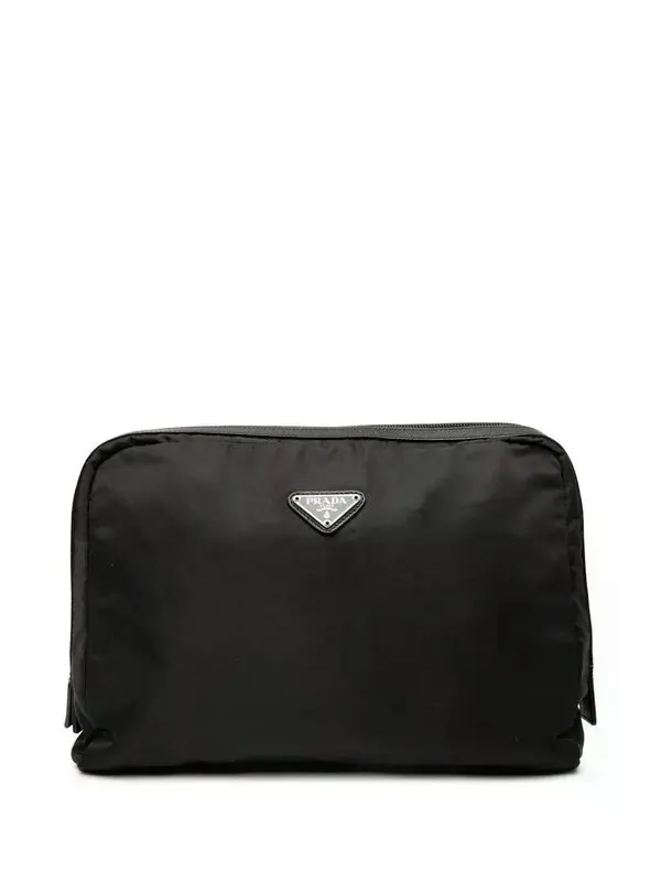 Prada 2000-2012 Tessuto Cosmetic Pouch - Black