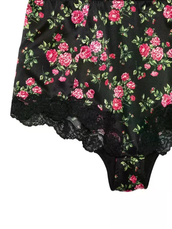 Dolce & Gabbana Floral-print Lace Briefs