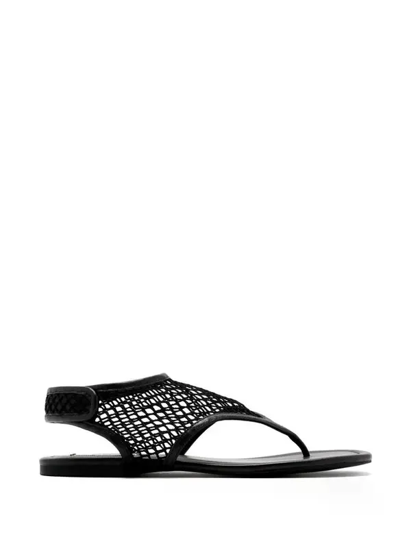 Senso Nika Fishnet Strap Sandals - Black