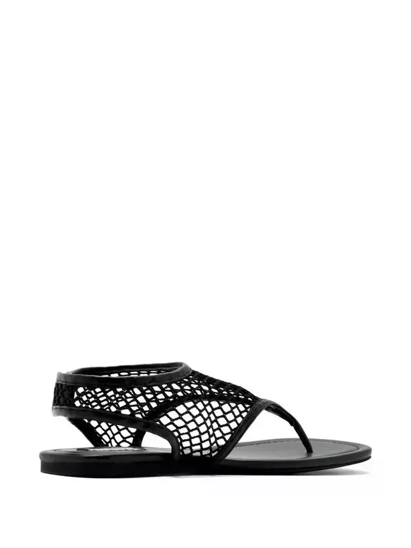 Senso Nika Fishnet Strap Sandals - Black