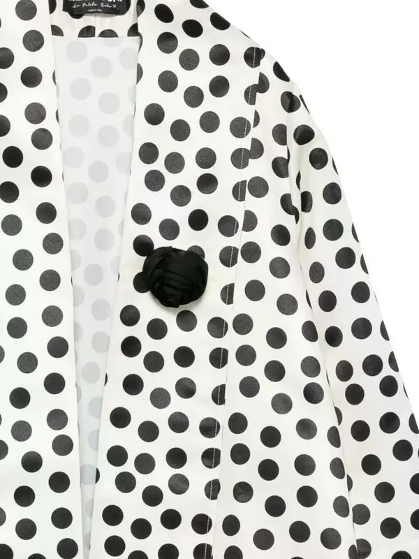Chiara Boni La Petite Robe Polka-dot Oversize Coat