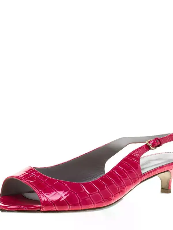 SERGIO ROSSI 40mm Crocodile-embossed Sandals