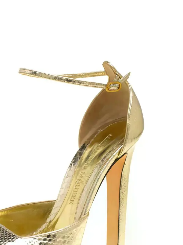 Alexander McQueen 150mm Python-embossed Leather Sandals