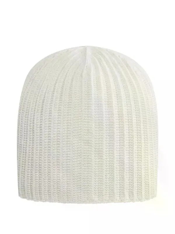Issey Miyake Penne Ribbed Beanie Hat - White