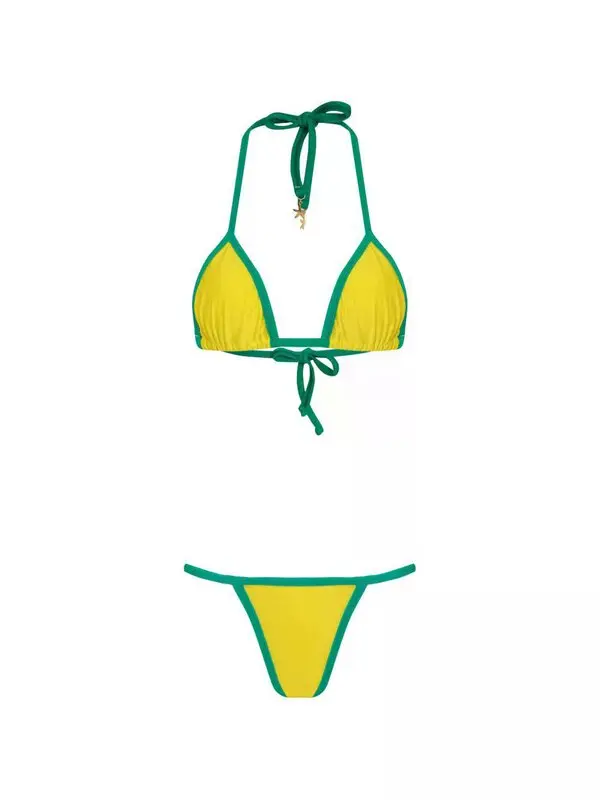 AMIR SLAMA X Jade Picon Triangle-top Bikini - Yellow