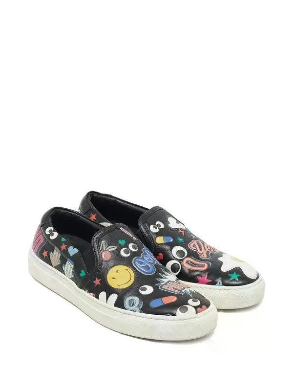 ANYA HINDMARCH Leather Slip-on Sneakers