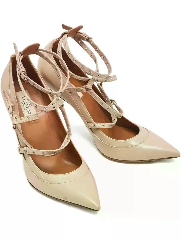 Valentino Garavani 105mm Love Latch Pumps - Neutrals